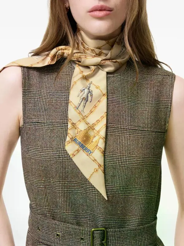 Burberry Skinny Check Charm Silk Scarf