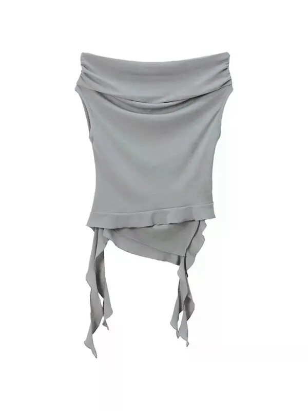 TOUT A COUP Ruffled Off-shoulder Top
