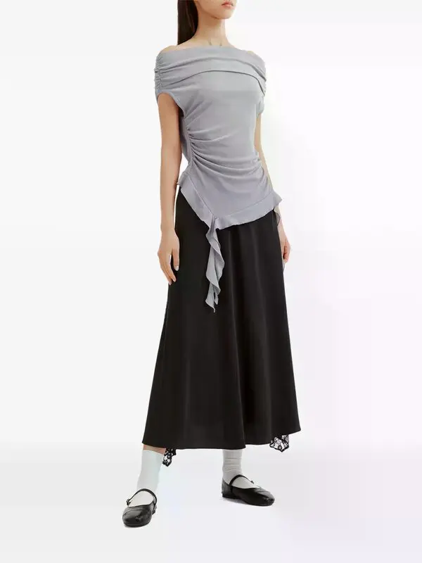 TOUT A COUP Ruffled Off-shoulder Top