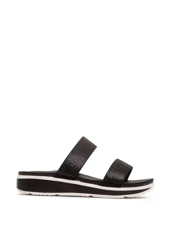 PÉCHÉ ORIGINEL Sequin-embellished Platform Wedge Sandals