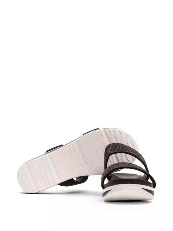 PÉCHÉ ORIGINEL Sequin-embellished Platform Wedge Sandals