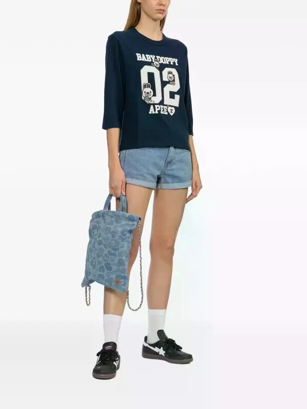 AAPE BY *A BATHING APE Chain Logo Print Tote Bag