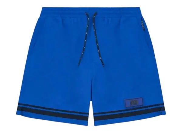 RtA Mark Swim Short With Striped Hem - Blue