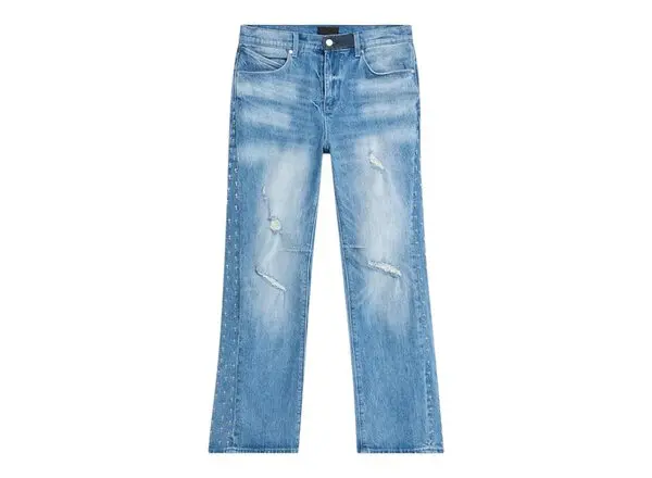 RtA Zed Cross Panel Jeans - Blue