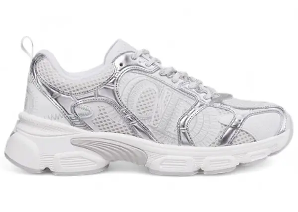 Dior Chrono Sneakers In Mesh And Silvertone