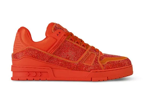 LOUIS VUITTON Trainer Swarovski Crystals Sneakers - Orange