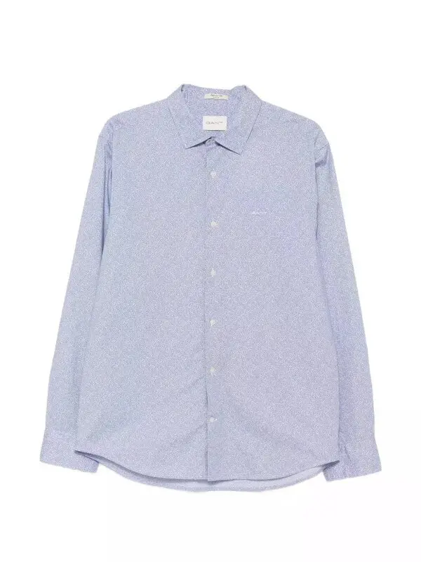 Gant Floral-print Long-sleeve Shirt - Blue