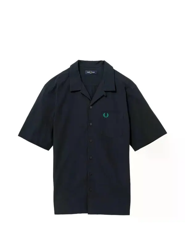 Fred Perry Logo-embroidered Shirt - Blue