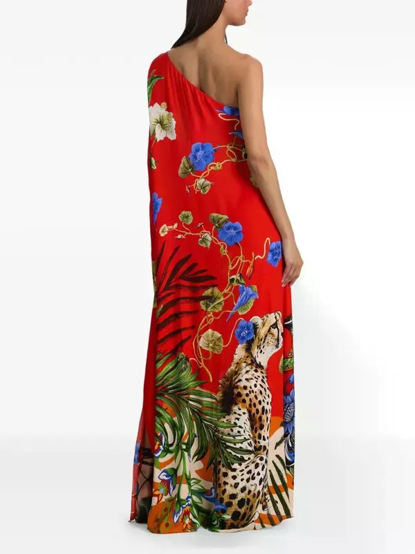 Alice + Olivia One-shoulder Floral Maxi Dress