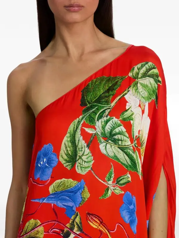 Alice + Olivia One-shoulder Floral Maxi Dress
