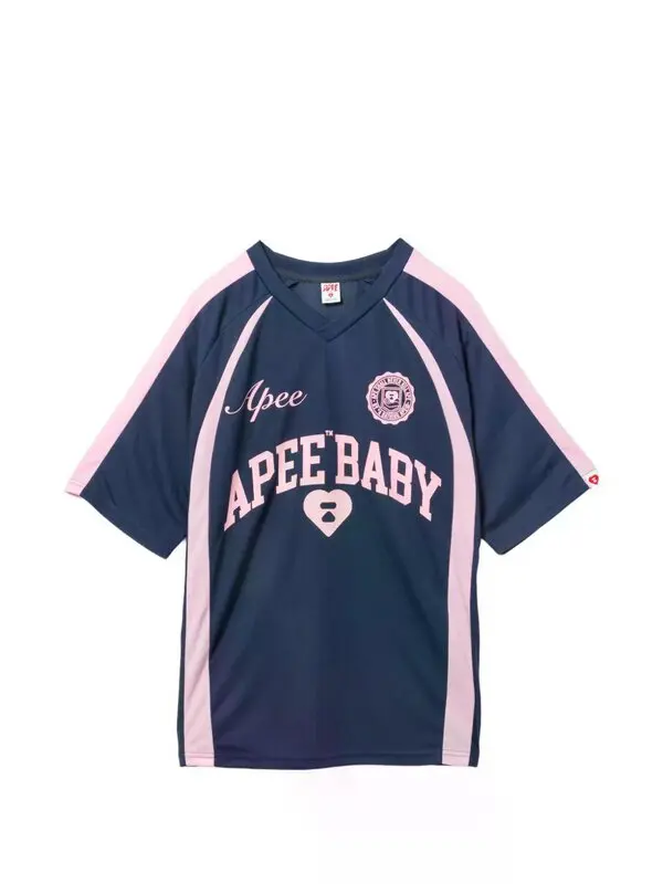 AAPE BY *A BATHING APE Apee™ A Bathing Ape® Logo-print Panelled T-shirt - Blue