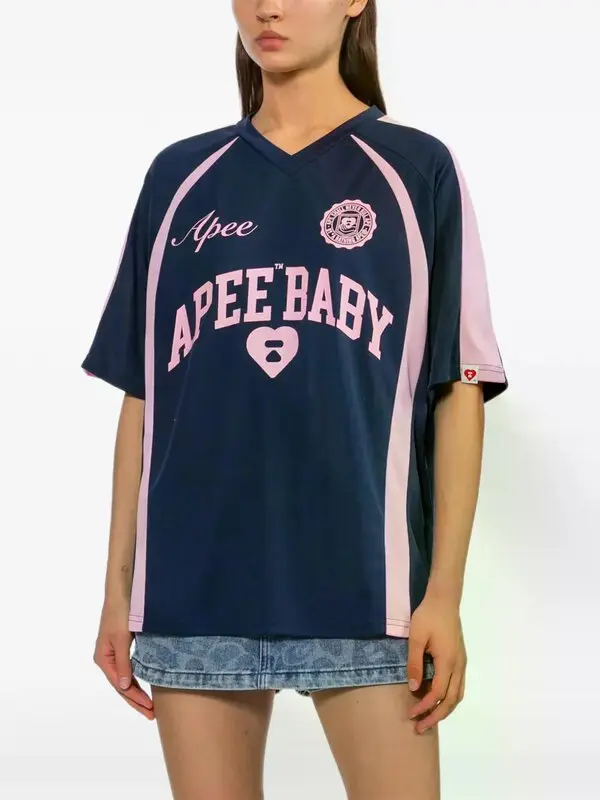 AAPE BY *A BATHING APE Apee™ A Bathing Ape® Logo-print Panelled T-shirt