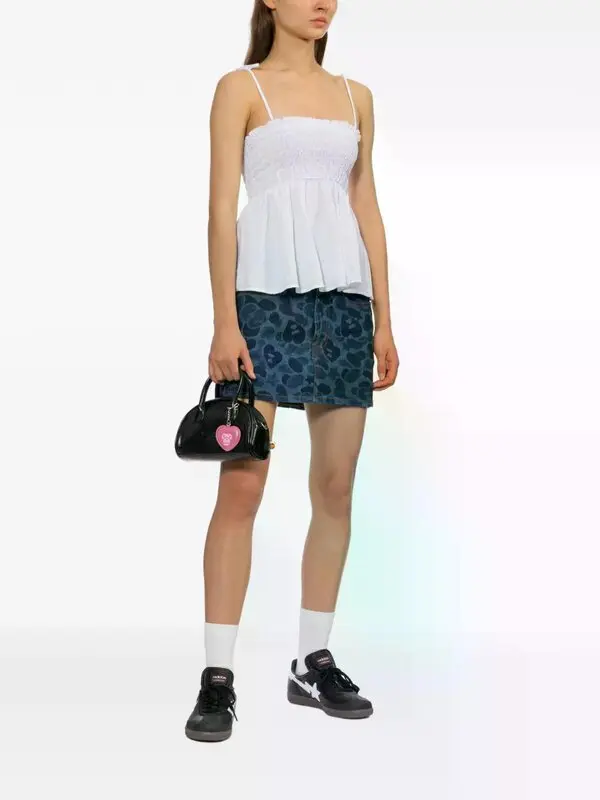 AAPE BY *A BATHING APE Camo-print Denim Skirt - Blue