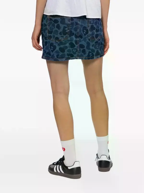 AAPE BY *A BATHING APE Camo-print Denim Skirt