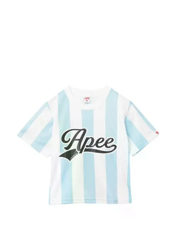 AAPE BY *A BATHING APE Apee™ A Bathing Ape® Vertical-stripe Logo-print T-shirt