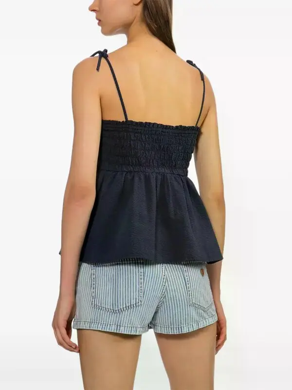 AAPE BY *A BATHING APE Shirred-bodice Peplum Top
