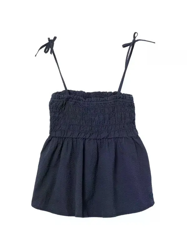AAPE BY *A BATHING APE Shirred-bodice Peplum Top - Blue