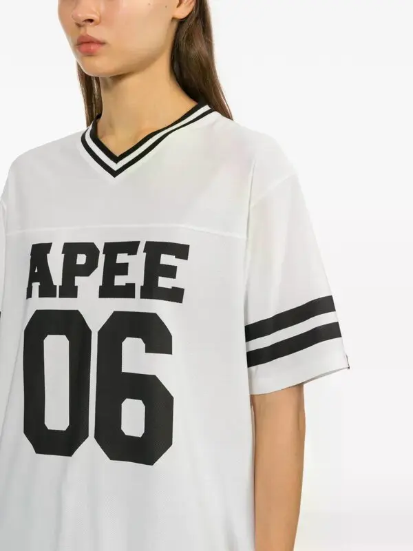 AAPE BY *A BATHING APE Logo-print V-neck T-shirt
