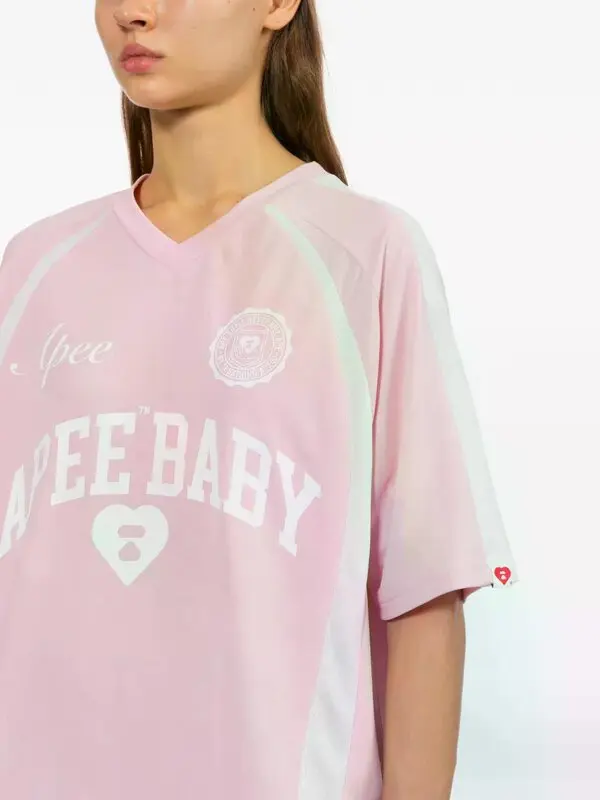 AAPE BY *A BATHING APE Apee™ A Bathing Ape® Logo-print V-neck T-shirt