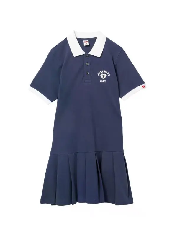 AAPE BY *A BATHING APE Pleated Skirt Polo Dress - Blue