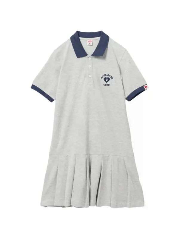AAPE BY *A BATHING APE Pleated-skirt Polo Dress - Grey