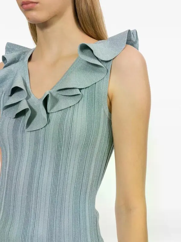 Zimmermann Ribbed Knit V-neck Top