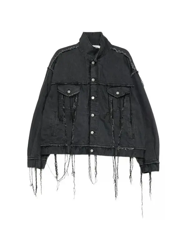 MIDORIKAWA Frayed-edge Denim Jacket - Black