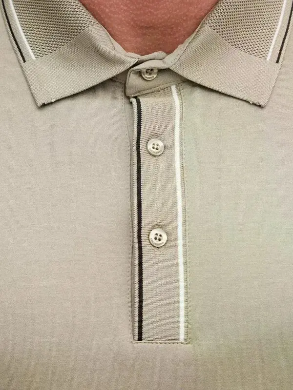 Karl Lagerfeld Logo-embroidered Tipped Polo Shirt
