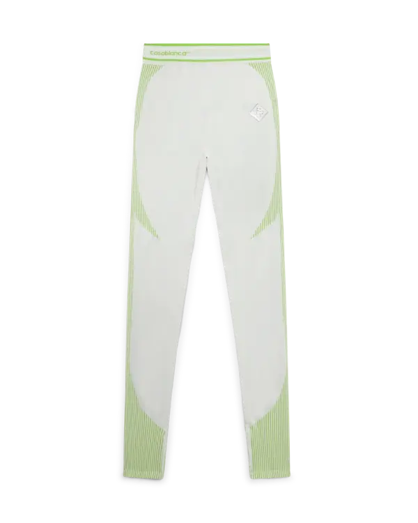 Casablanca Grey And Lime Seamless Leggings - Multicolor