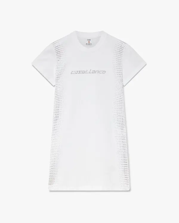 Casablanca Crystal Halftone T-shirt Dress