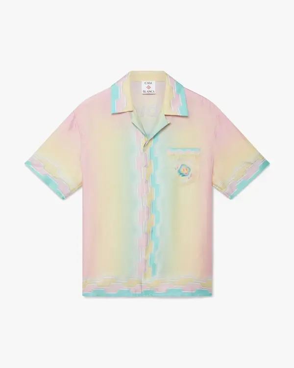 Casablanca For The Love Of Dance Silk Short Sleeve Shirt - Multicolor