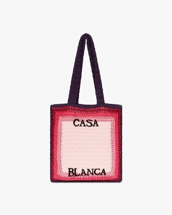Casablanca Pink Crochet Bag - Multicolor