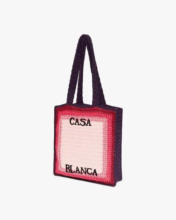 Casablanca Pink Crochet Bag - Multicolor