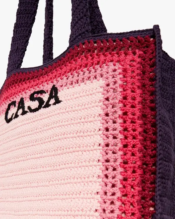 Casablanca Pink Crochet Bag - Multicolor