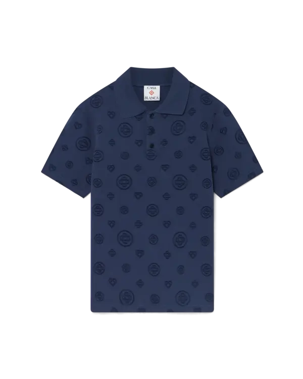 Casablanca Applique Monogram Polo Shirt