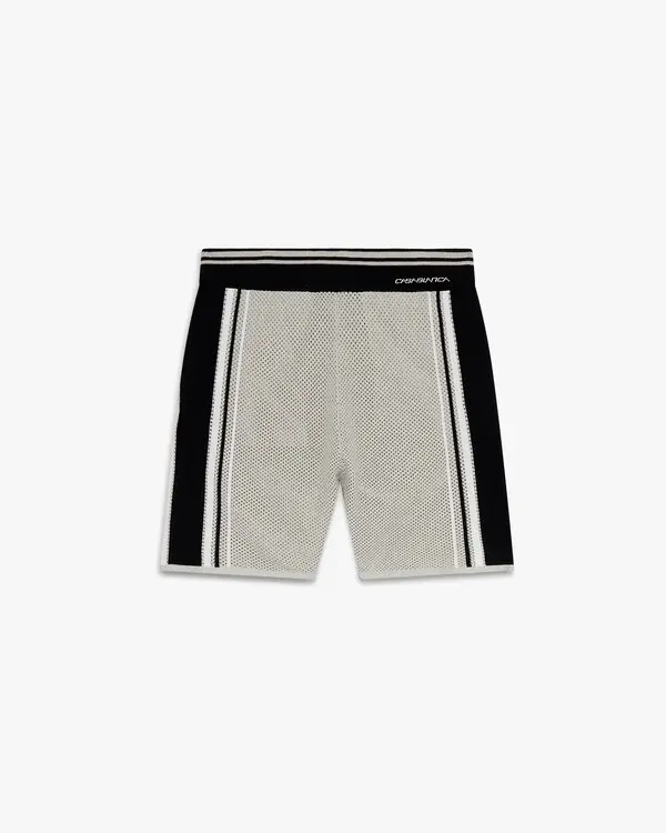 Casablanca Metallic Mesh Stripe Shorts