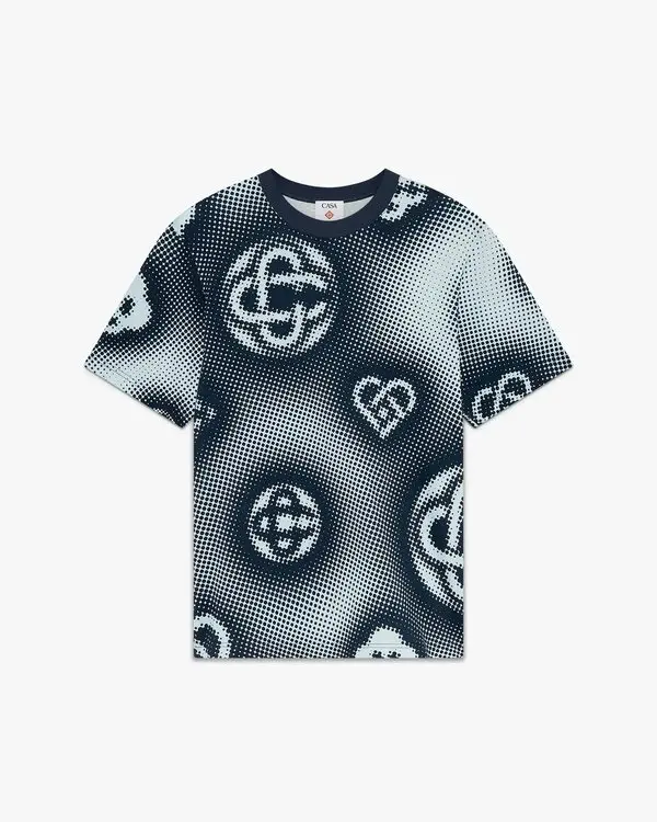 Casablanca Halftone Monogram Short Sleeve T-shirt