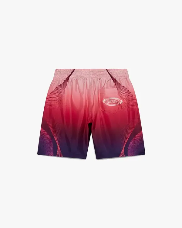 Casablanca Aubergine Gradient Silk Shorts