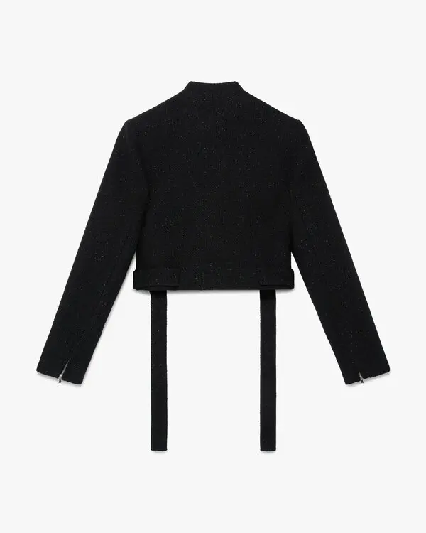 Casablanca Sequin Tweed Cropped Jacket