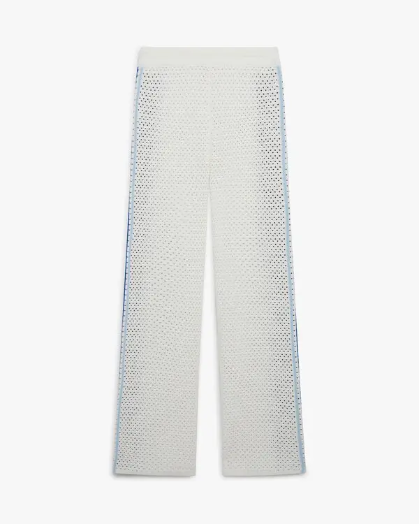 Casablanca White And Striped Mesh Trousers