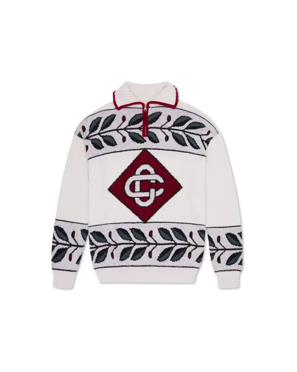 Casablanca Knit Zip-up Sweater