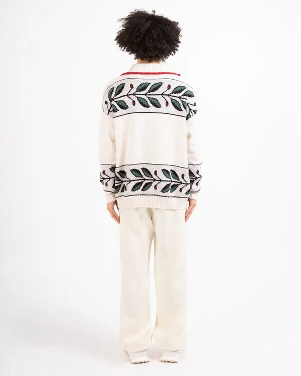 Casablanca Knit Zip-up Sweater