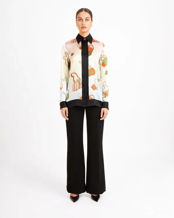 Casablanca Casa Handbags Silk Shirt