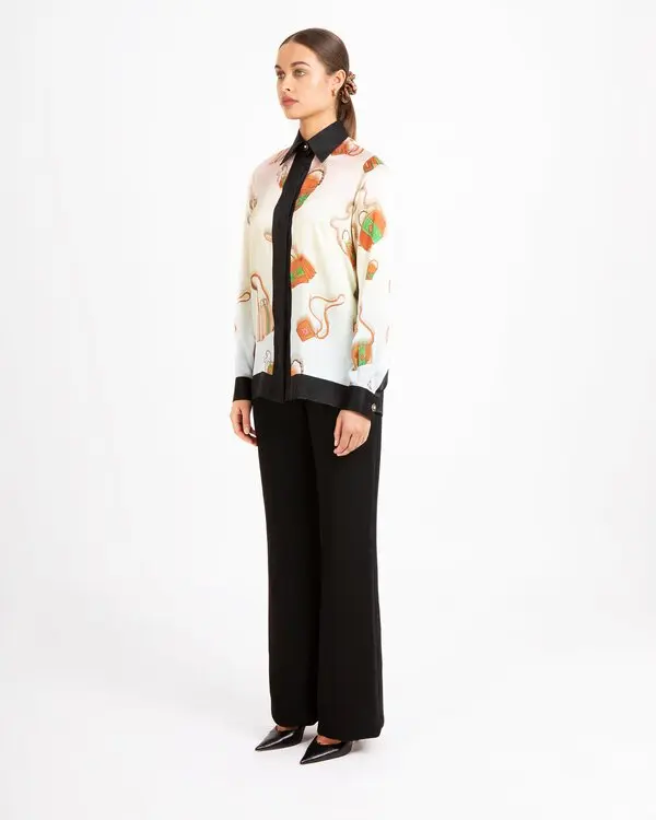 Casablanca Casa Handbags Silk Shirt