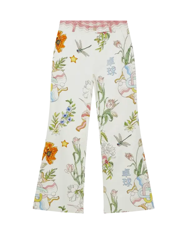 Casablanca Denim Fleurie Jour Trousers - Multicolor