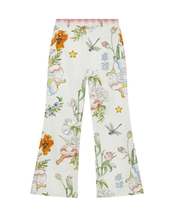 Casablanca Denim Fleurie Jour Trousers