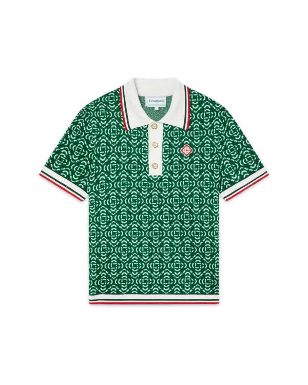 Casablanca Diamond Logo Jacquard Polo Shirt