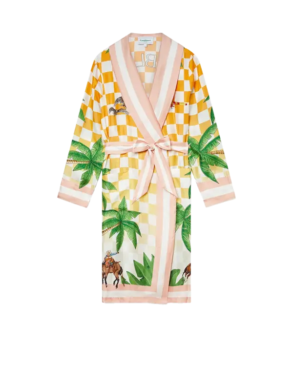 Casablanca Tennis Club Silk Robe