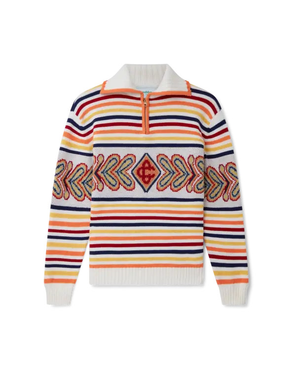 Casablanca Zip Up Diamond Jumper