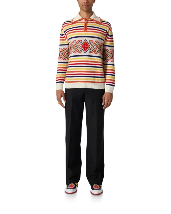 Casablanca Zip Up Diamond Jumper